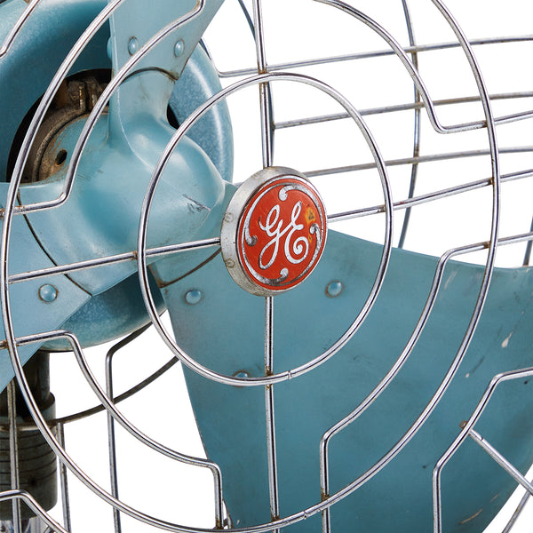 Blue Vintage GE Standing Fan - Gil & Roy Props
