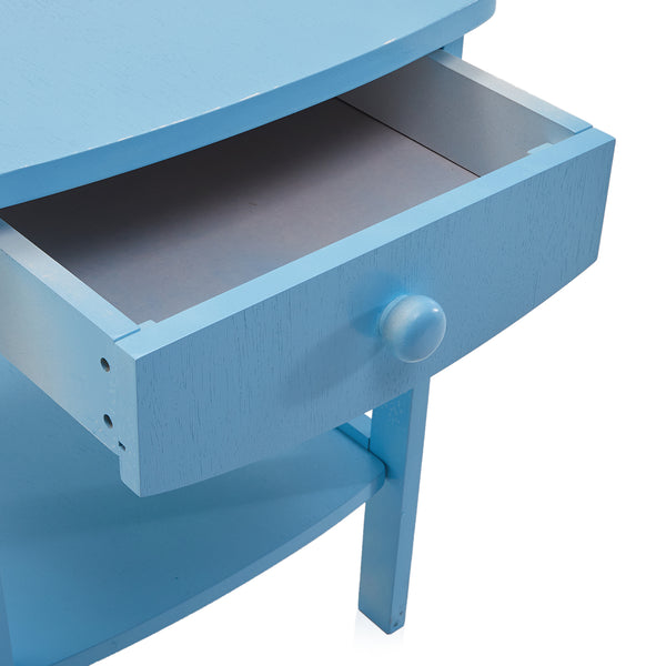 Blue Traditional Bedside Table - Gil & Roy Props