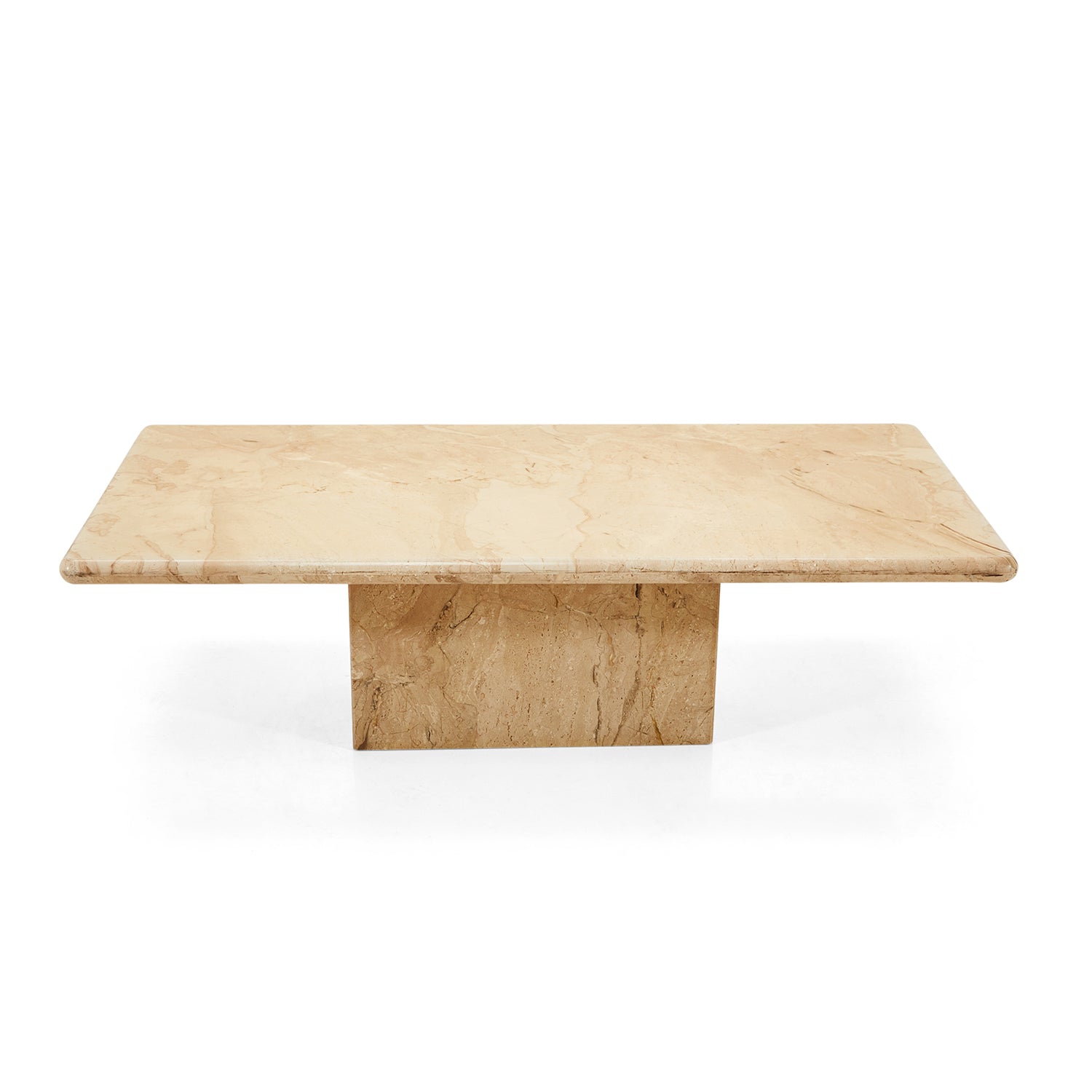 Tan Faux Marble Coffee Table - Gil & Roy Props