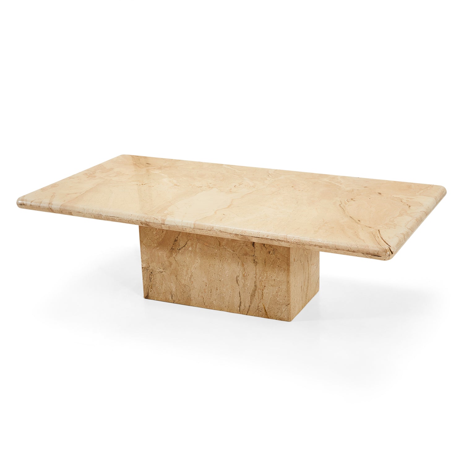 Tan Faux Marble Coffee Table - Gil & Roy Props