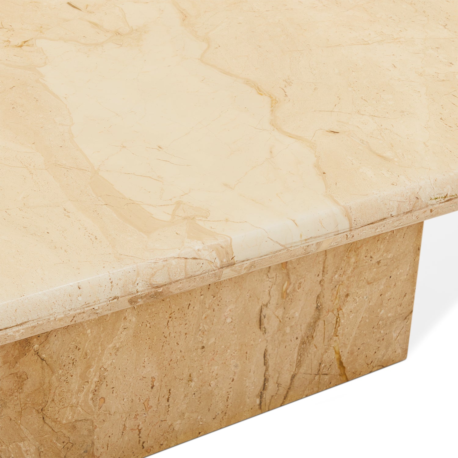 Tan Faux Marble Coffee Table - Gil & Roy Props