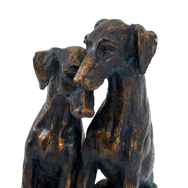 Pair of Bronze Dogs Sculpture - Gil & Roy Props