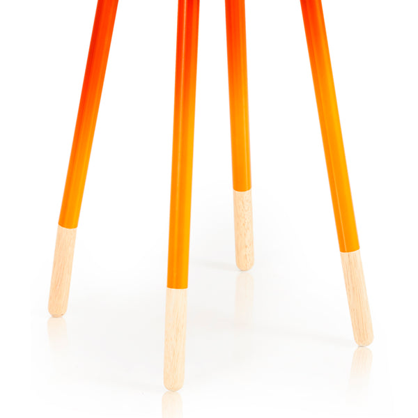 Orange Round Side Table - Gil & Roy Props