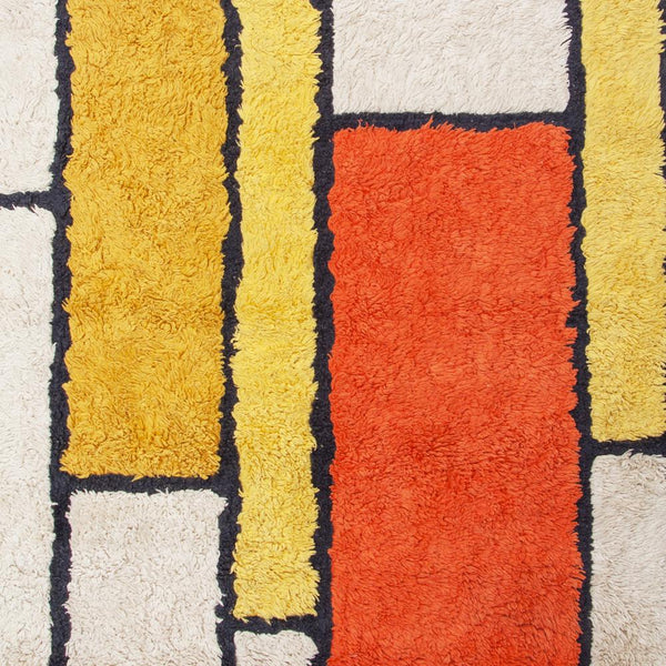 Orange and Yellow Geometric Rug - Gil & Roy Props
