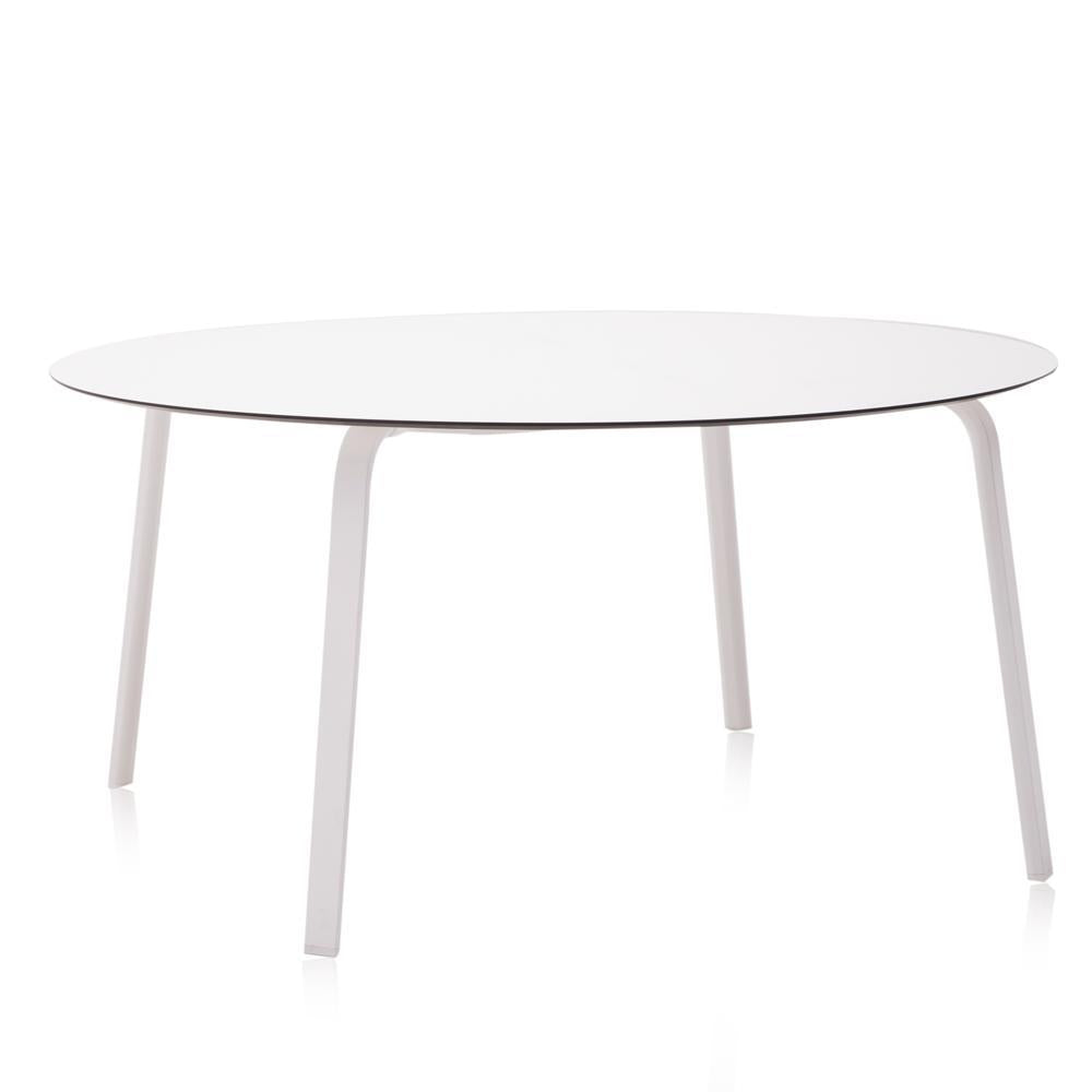 Large Modern Round White Work Table - Gil & Roy Props