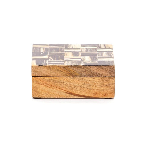 Wood Dark Checkerboard Box (A+D) - Gil & Roy Props