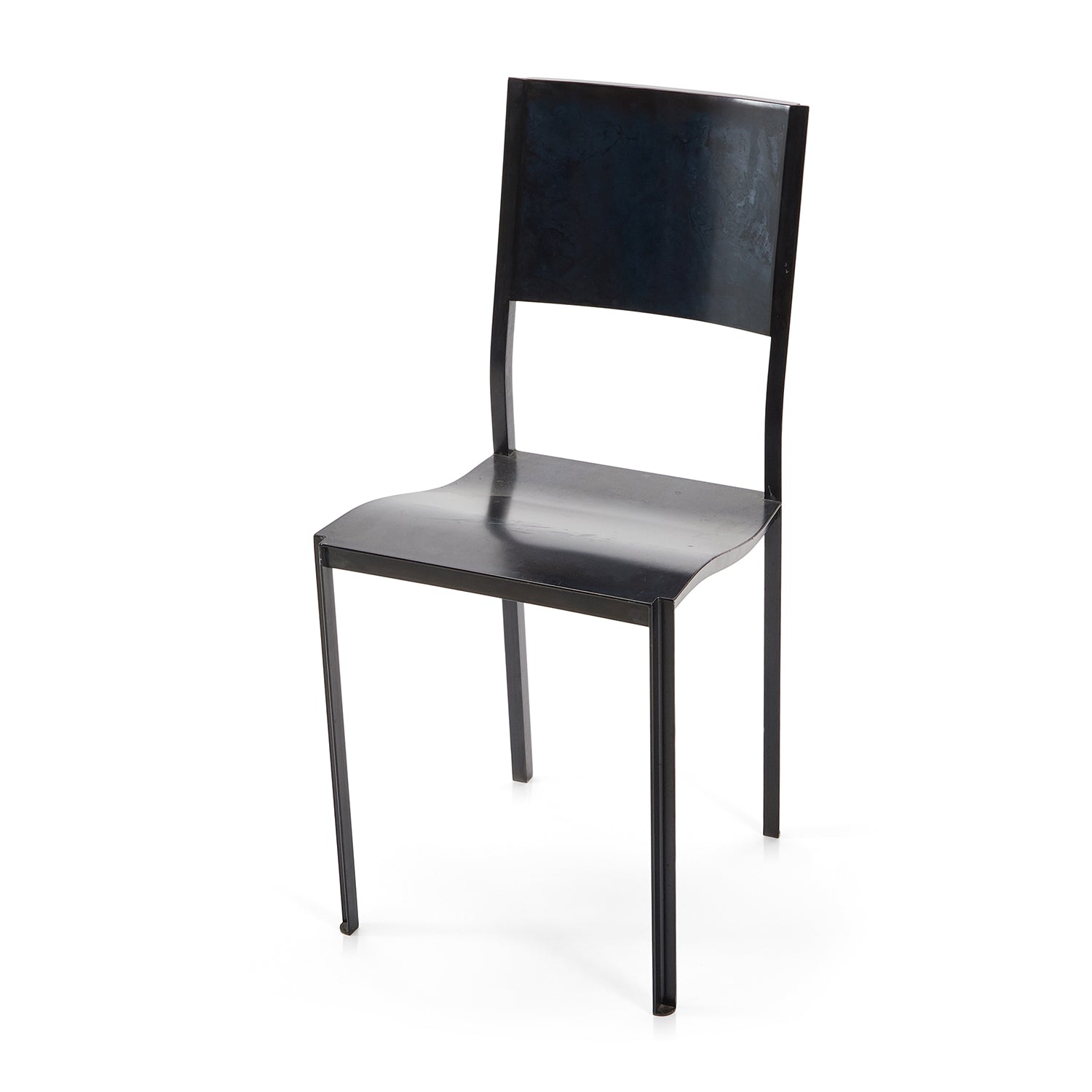 Black Steel Contemporary Dining Chair - Gil & Roy Props