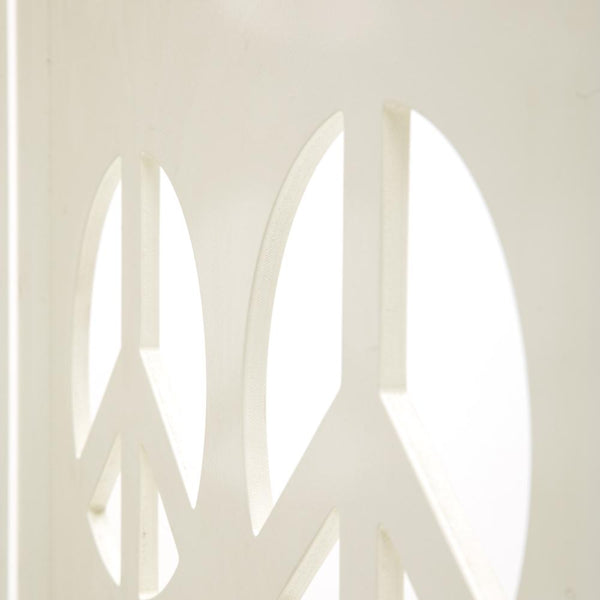 Peace Sign Screen Divider - White - Gil & Roy Props