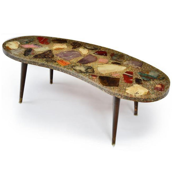 Resin Kidney Bean Brown Coffee Table - Gil & Roy Props