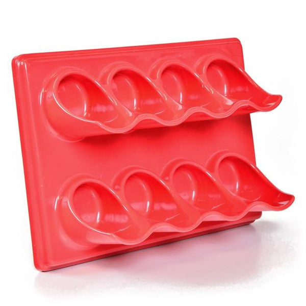 Red Plastic Mold Bottle Rack - Gil & Roy Props