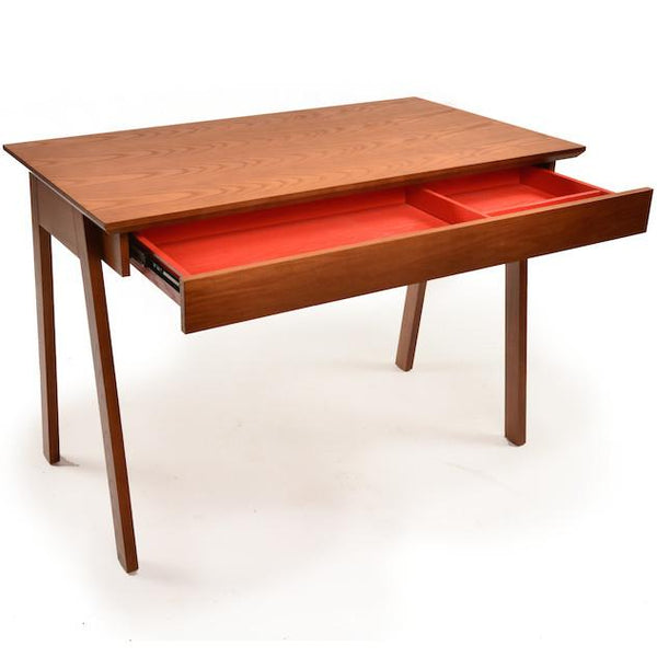 Small Simple Wood Desk with Single Drawer - Gil & Roy Props