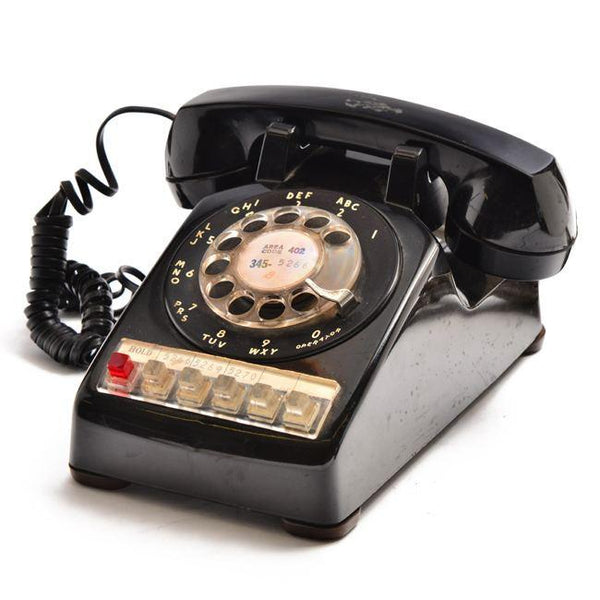 Black Rotary Office Phone - Gil & Roy Props