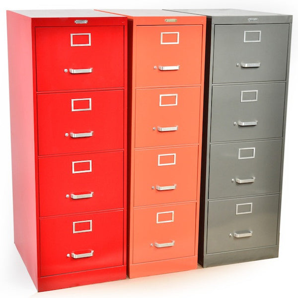 Red 4-Level Filing Cabinet - Gil & Roy Props