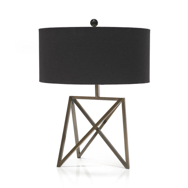 Brass Triangle Table Lamp - Gil & Roy Props