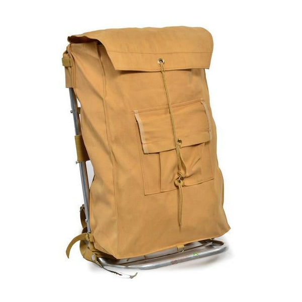 Vintage Tan Canvas Camping Backpack - Gil & Roy Props