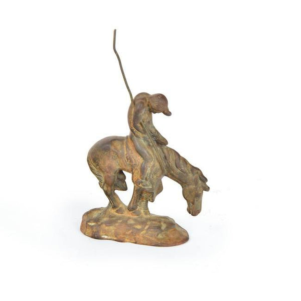 Brown Metal Wounded Man Sculpture - Gil & Roy Props